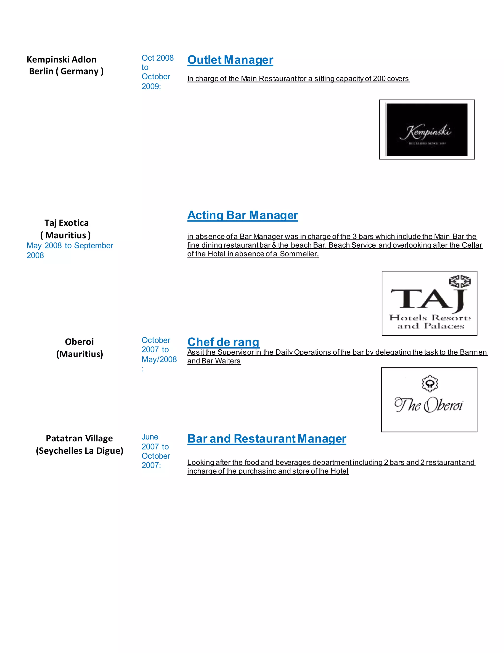 CV SHANE BARRY UPDATE AUGUST 2016 | PDF