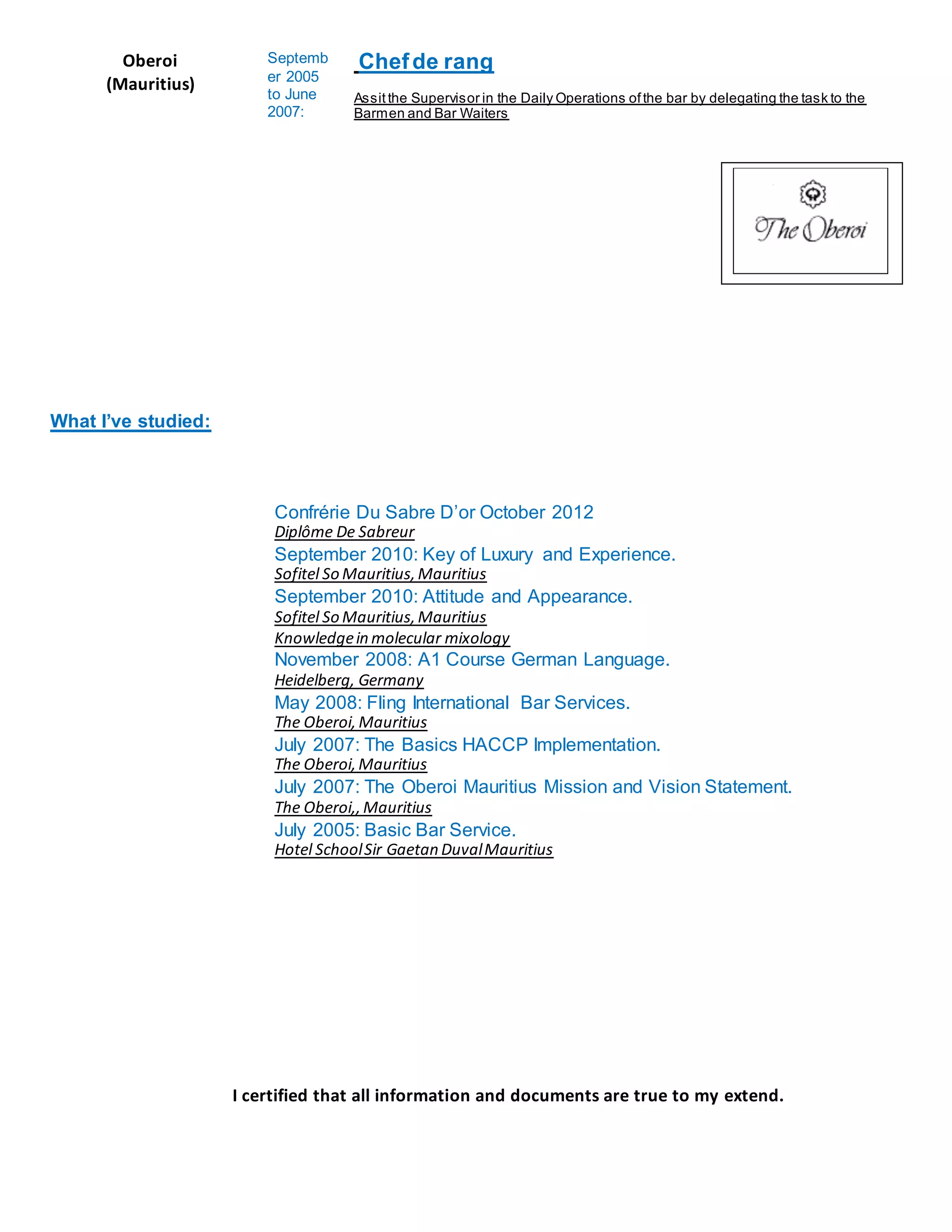 CV SHANE BARRY UPDATE AUGUST 2016 | PDF
