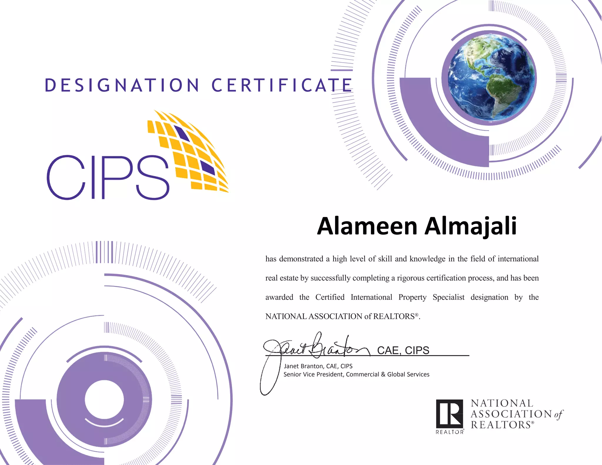 CIPS Designation Certificate AlMajali (1) | PDF
