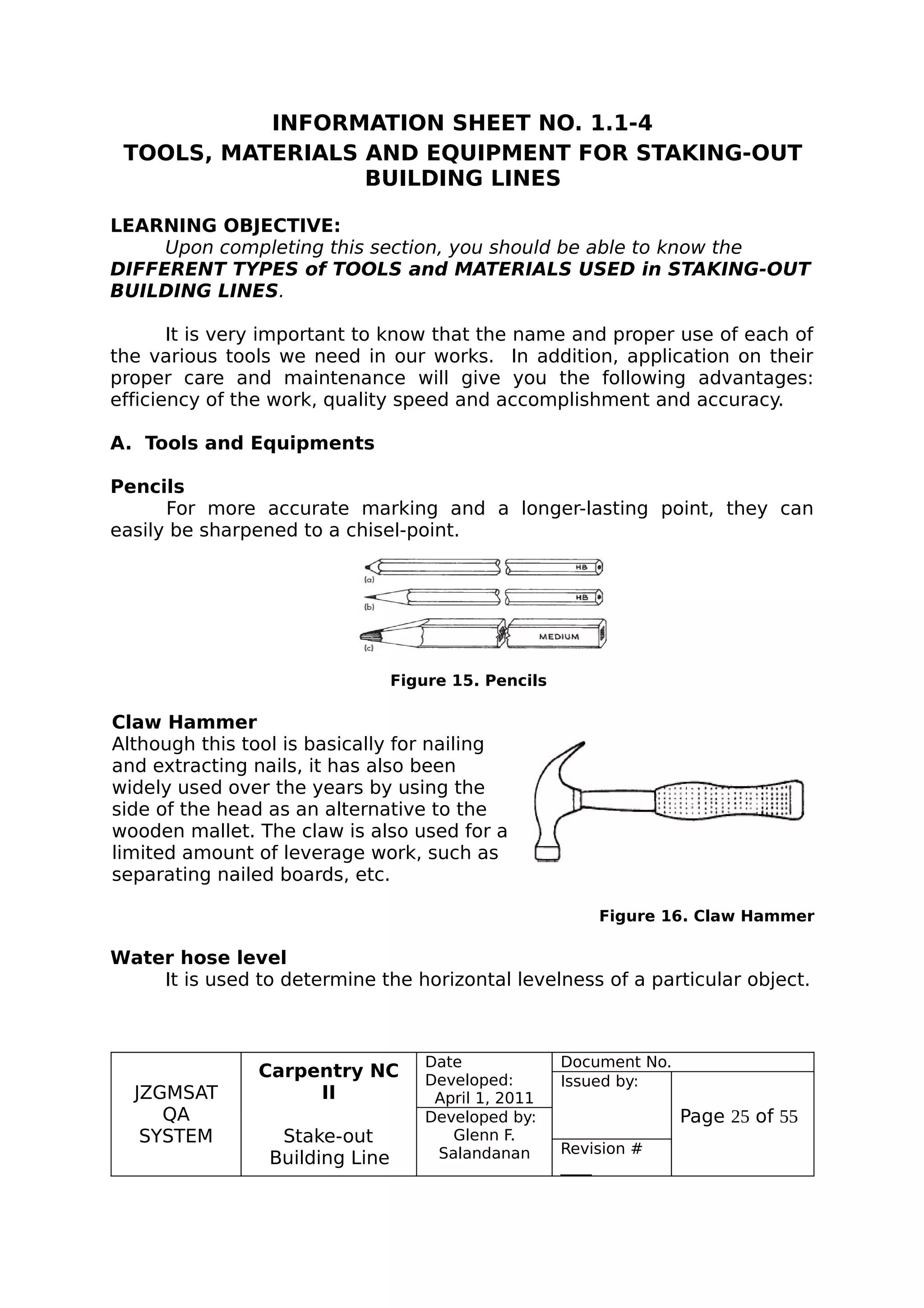 COMPETENCY BASED LEARNING MATERIALS CARPENTRY-staking-out-building ...