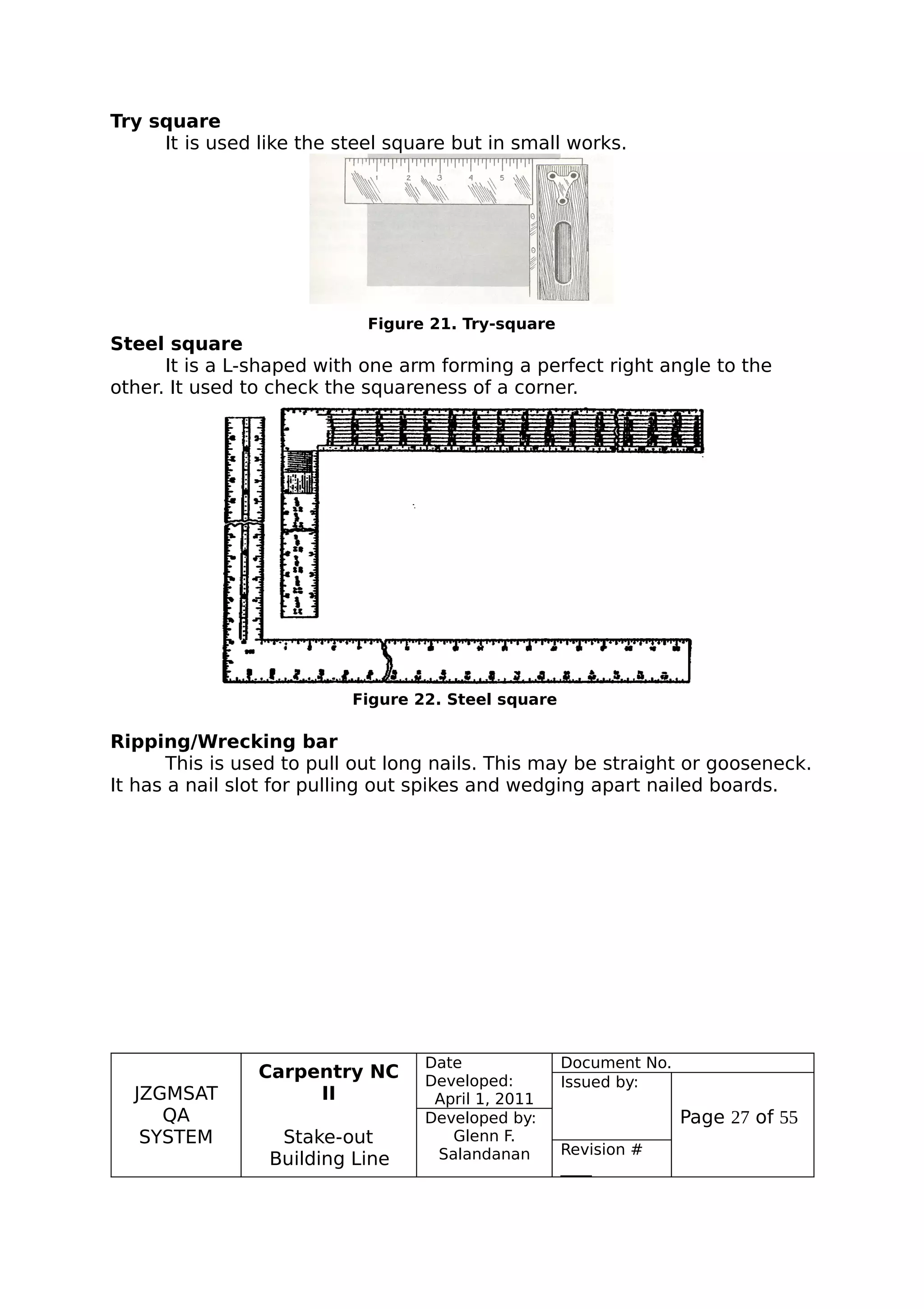 COMPETENCY BASED LEARNING MATERIALS CARPENTRY-staking-out-building ...