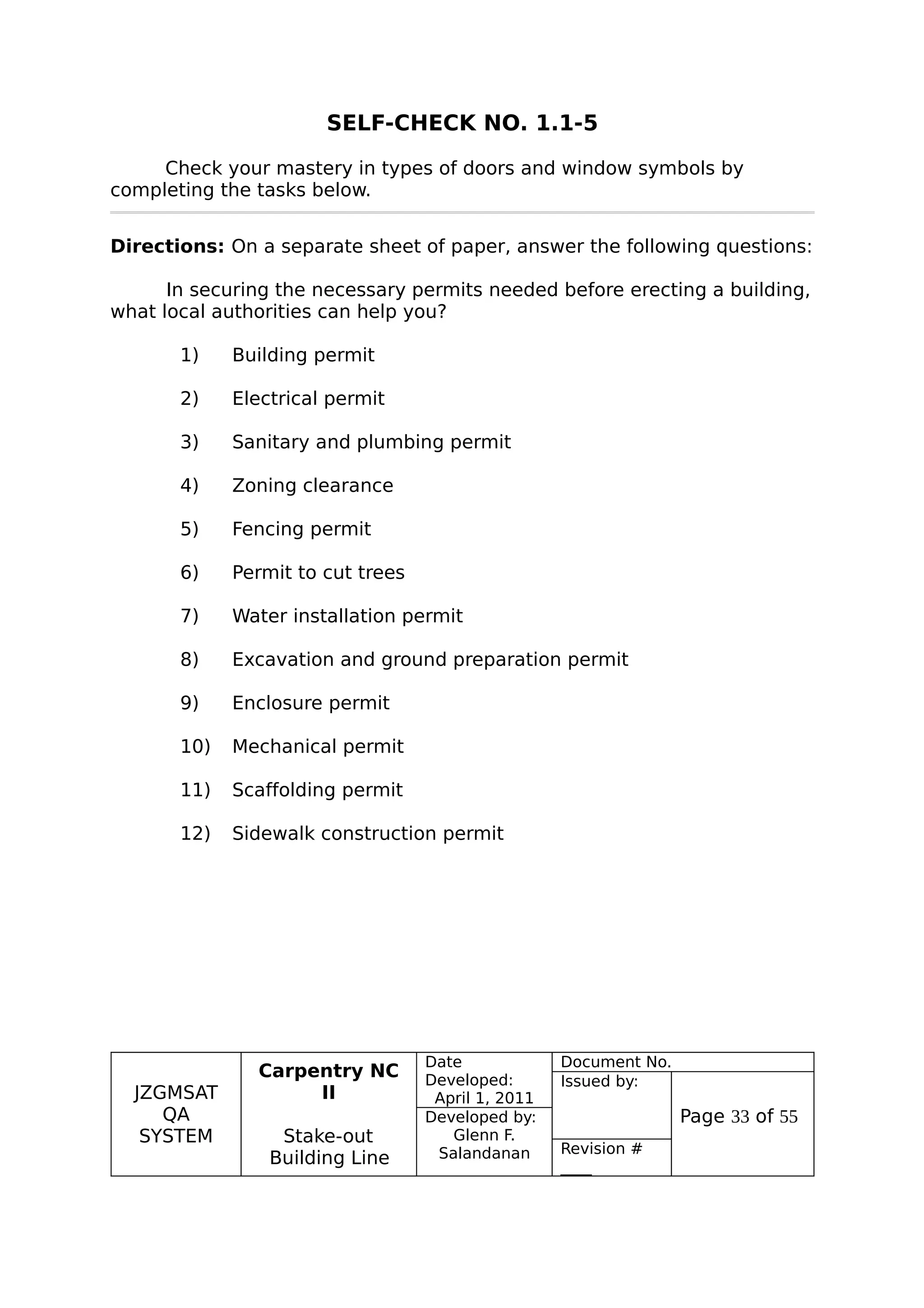 COMPETENCY BASED LEARNING MATERIALS CARPENTRY-staking-out-building ...