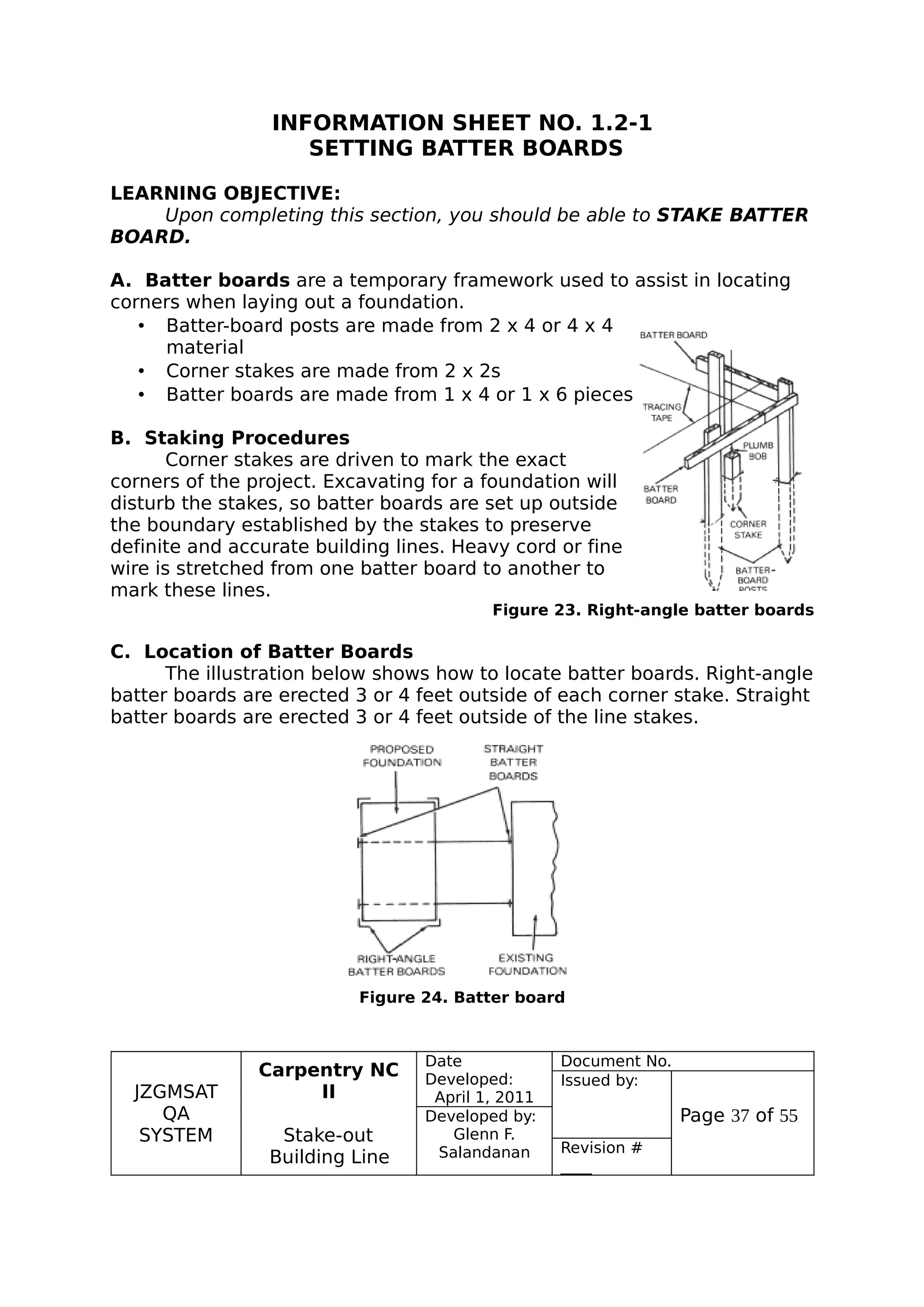 COMPETENCY BASED LEARNING MATERIALS CARPENTRY-staking-out-building ...