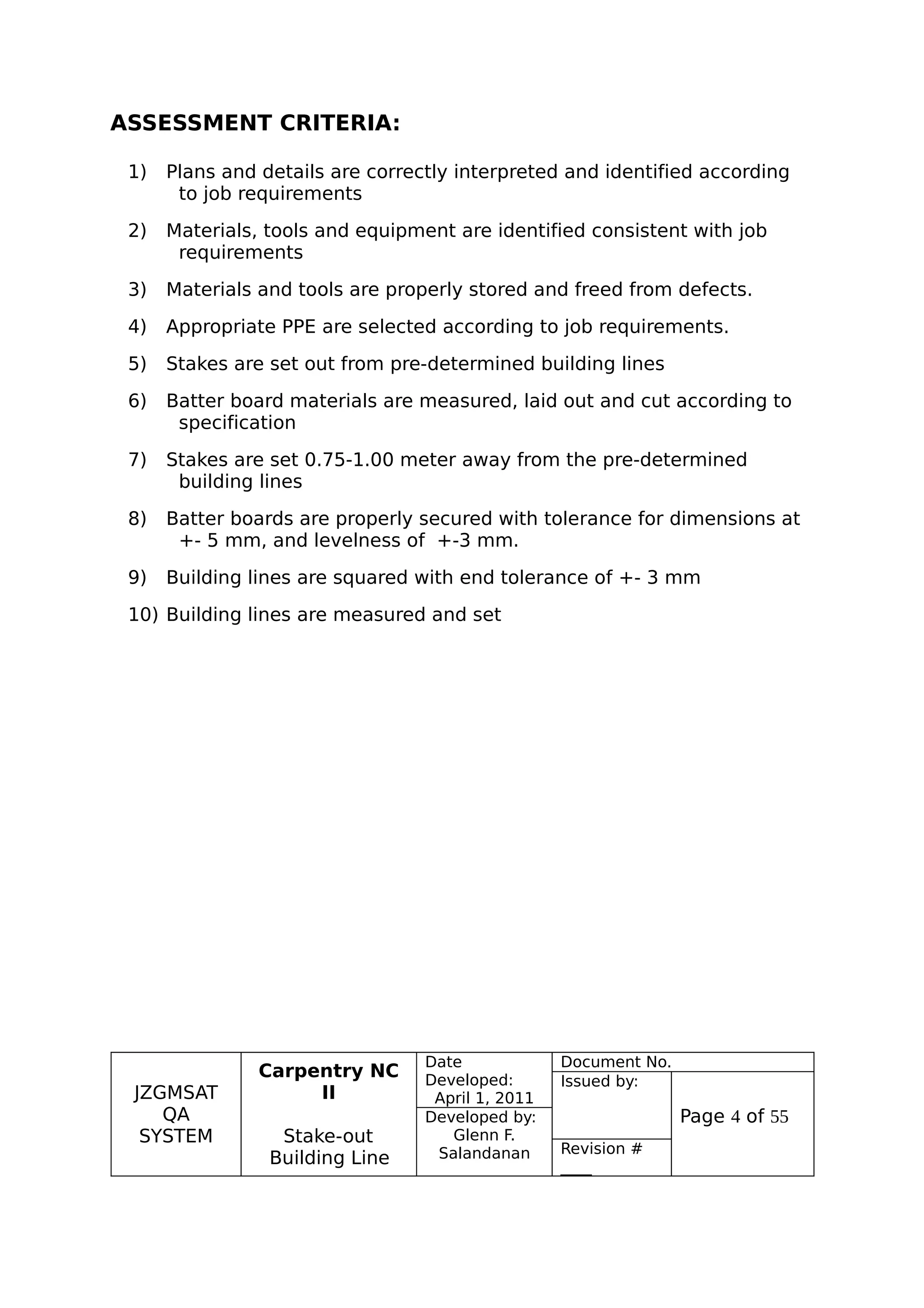 COMPETENCY BASED LEARNING MATERIALS CARPENTRY-staking-out-building ...