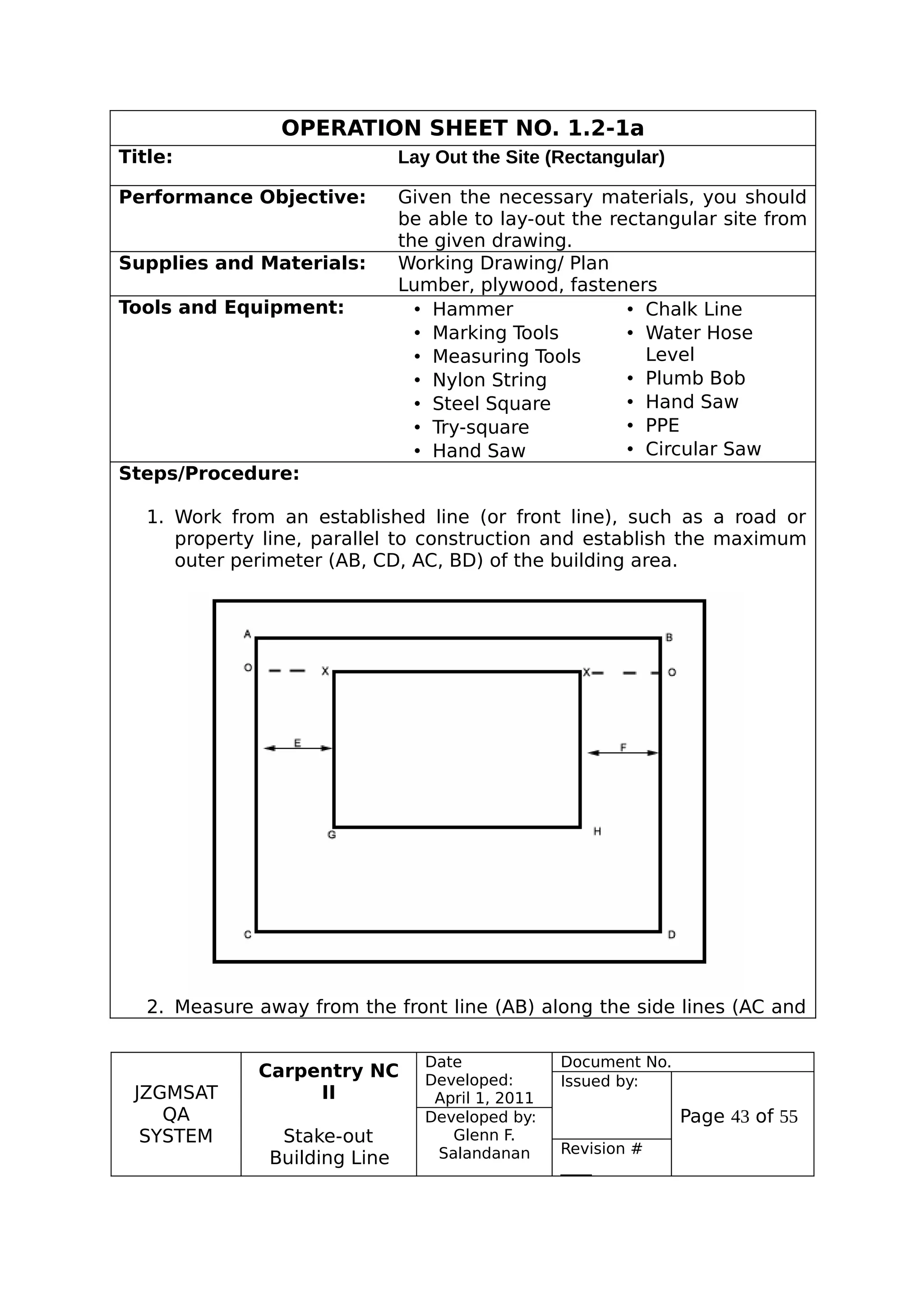 COMPETENCY BASED LEARNING MATERIALS CARPENTRY-staking-out-building ...