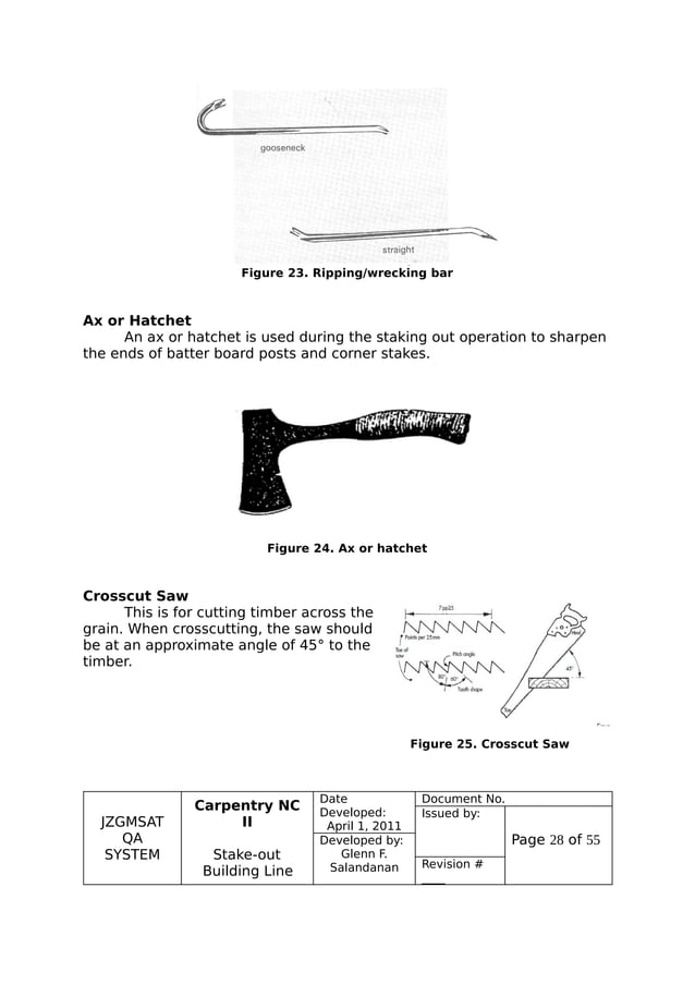 COMPETENCY BASED LEARNING MATERIALS CARPENTRY-staking-out-building ...