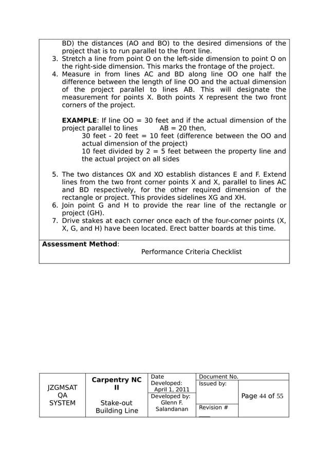 COMPETENCY BASED LEARNING MATERIALS CARPENTRY-staking-out-building ...