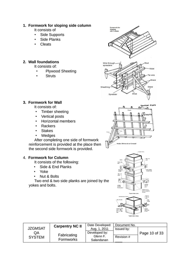 COMPETENCY-BASED LEARNING MATERIALS CARPENTRY-fabricating-formworks | PDF