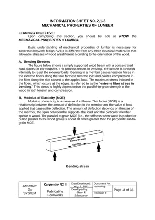 COMPETENCY-BASED LEARNING MATERIALS CARPENTRY-fabricating-formworks | PDF