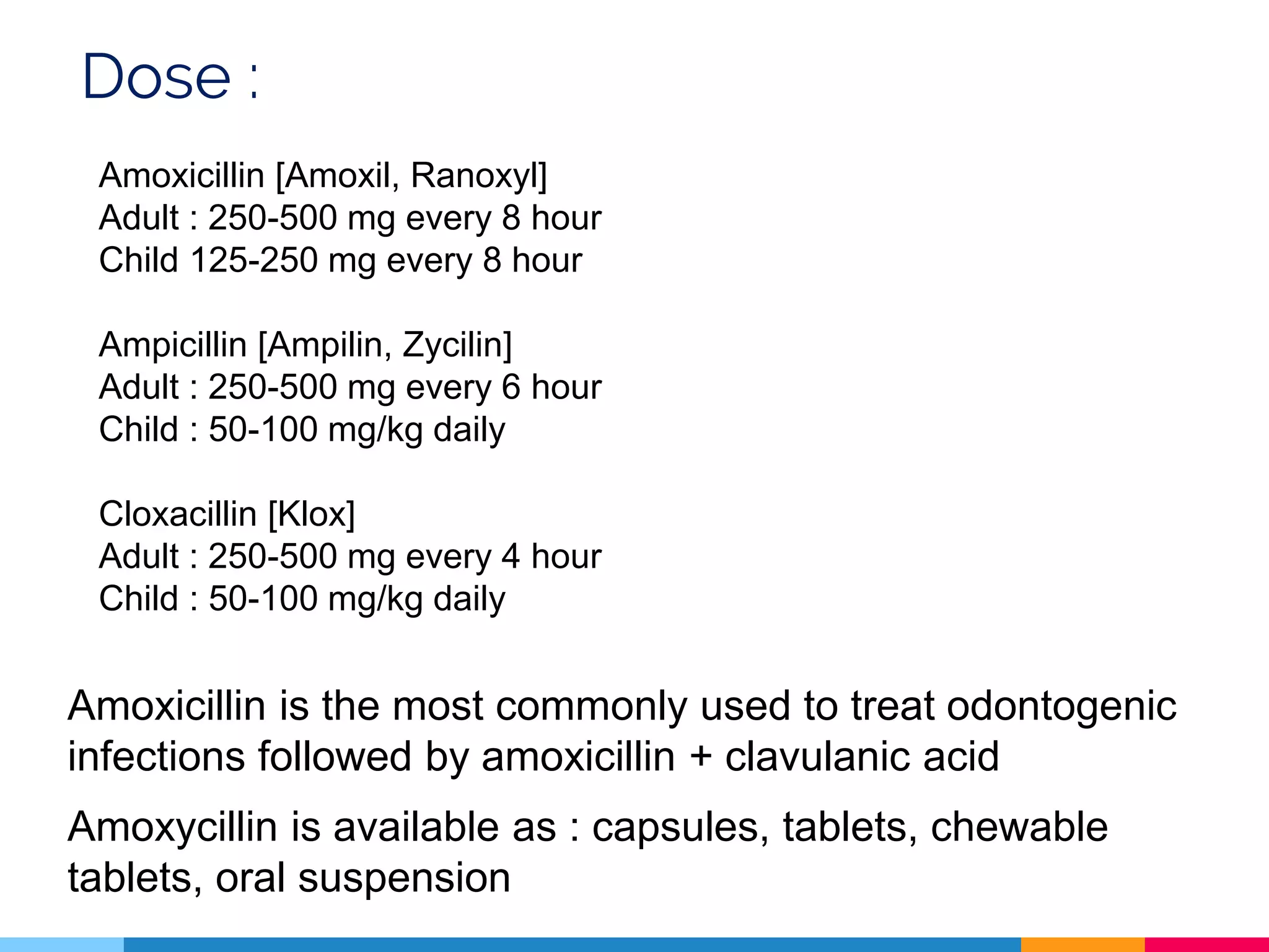 Antibiotics used in dentistry | PPTX