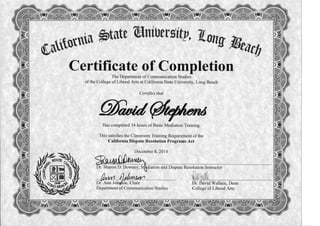 Mediation Certificate | PDF