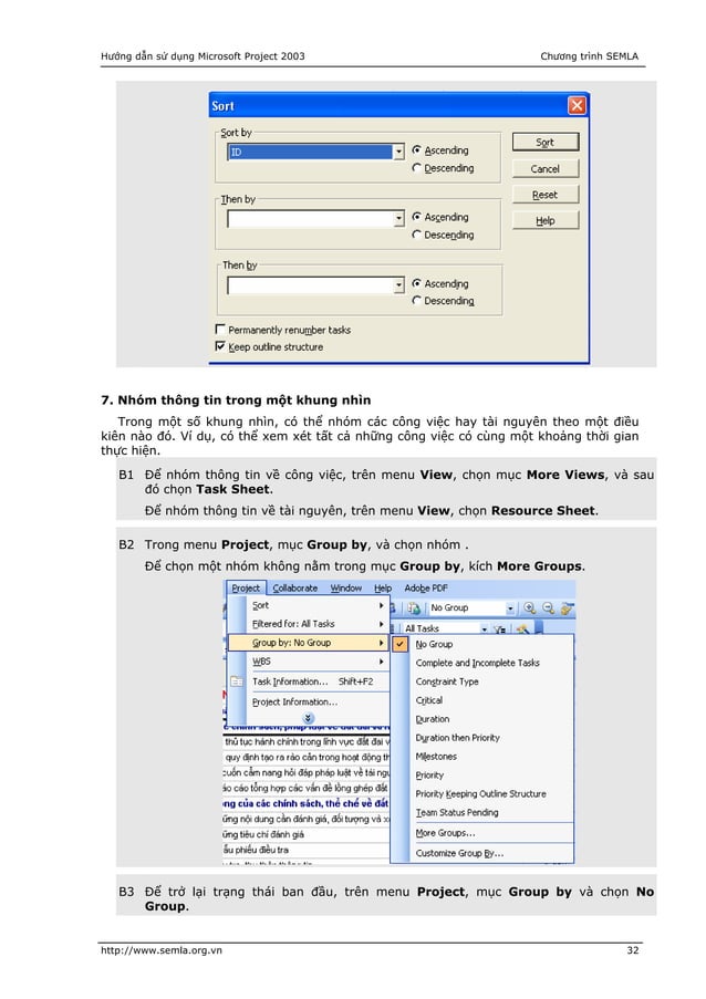 654.huong dan su dung ms project | PDF