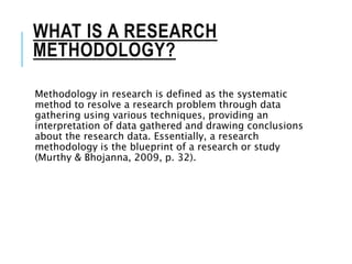 Content and Structure of Methodology ... | PPT