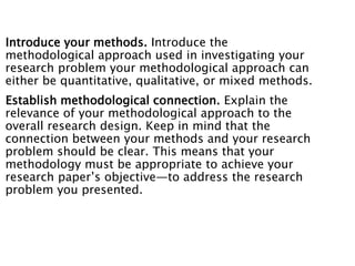 Content and Structure of Methodology ... | PPT