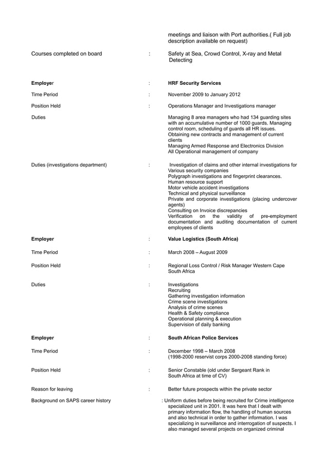 Norman le Roux CV | PDF