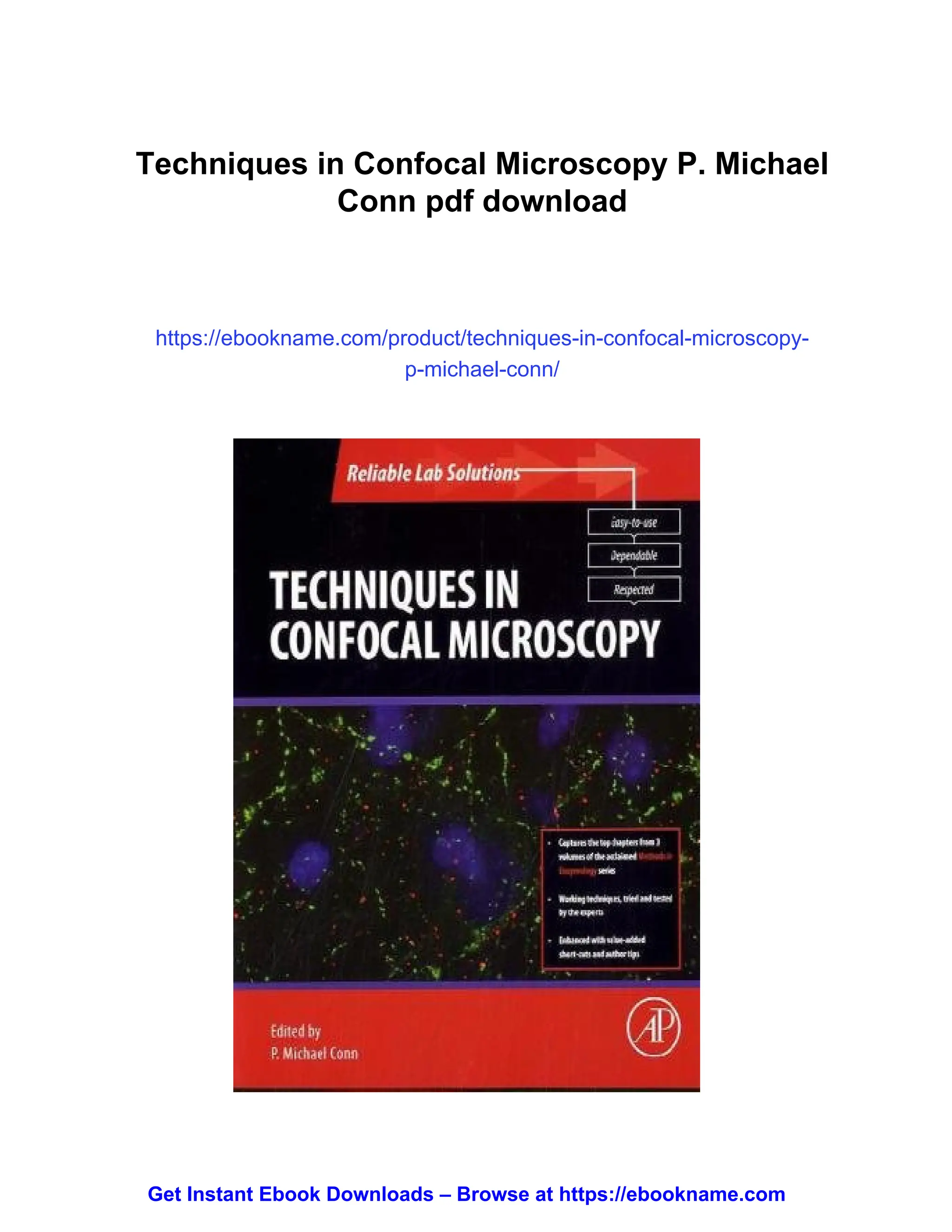 Techniques in Confocal Microscopy P. Michael Conn | PDF