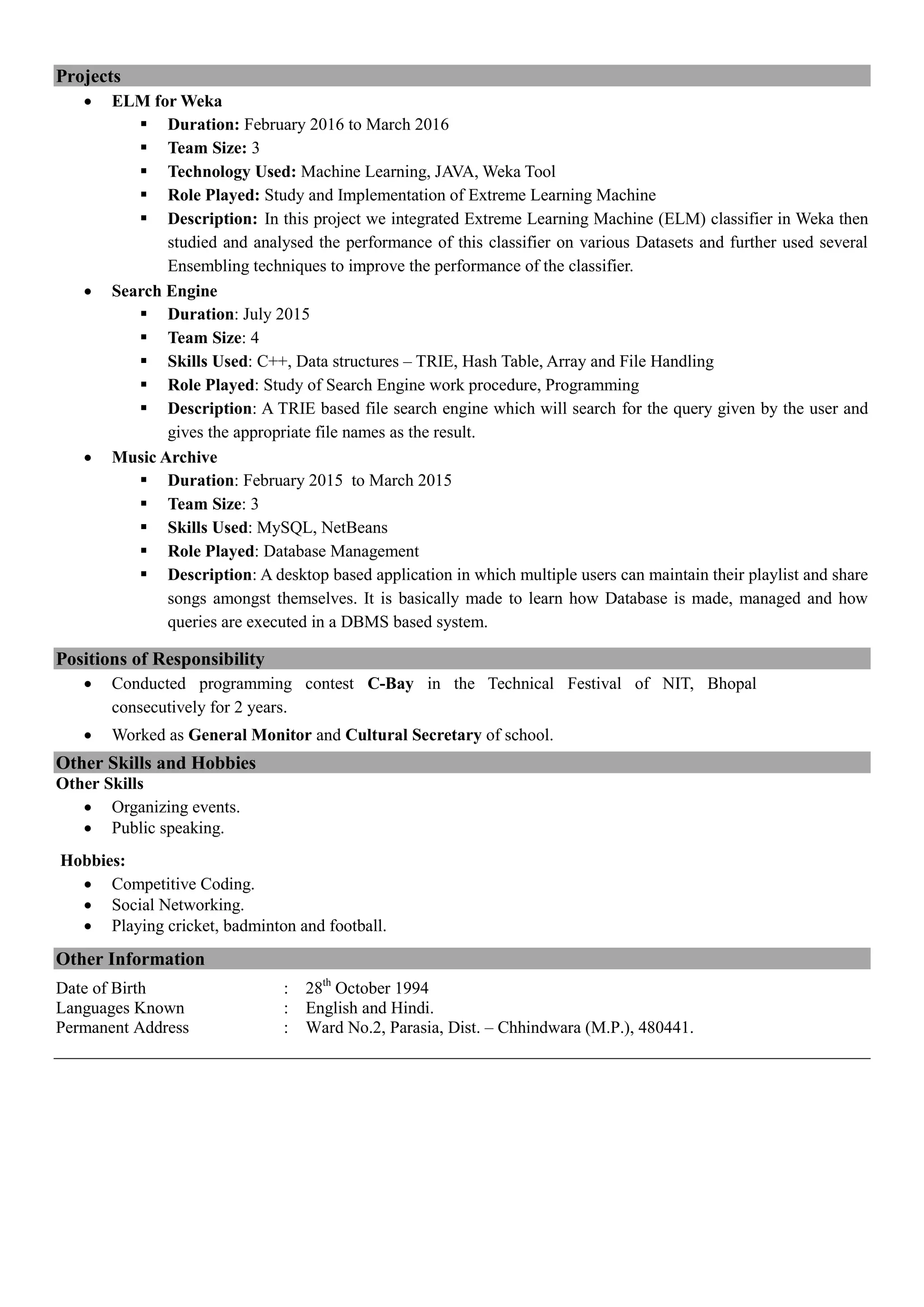 Resume_Shubham | PDF | Databases | Computer Software and Applications