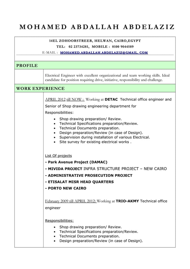mohamed abdallah CV_Old1 | PDF