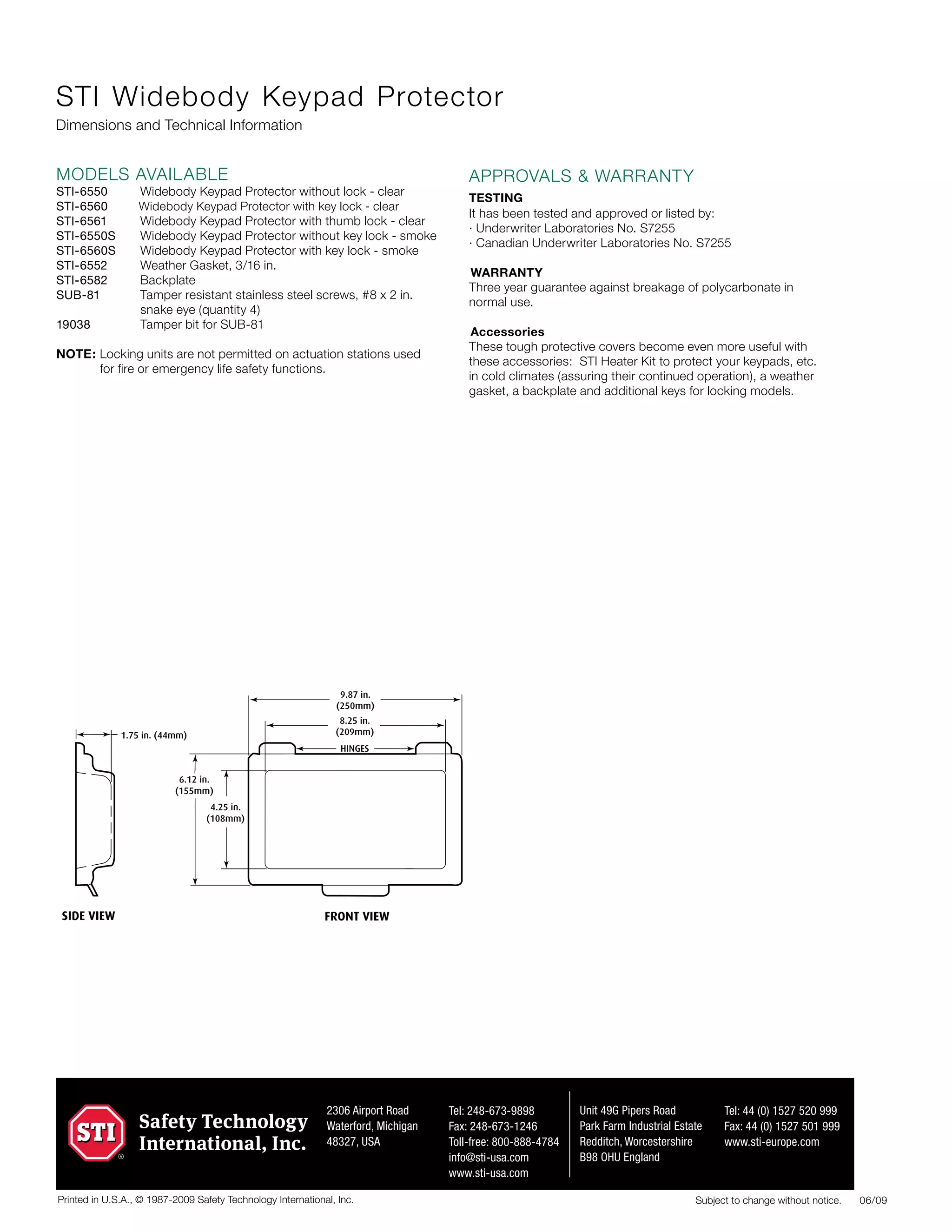 STI 6550S Data Sheet | PDF