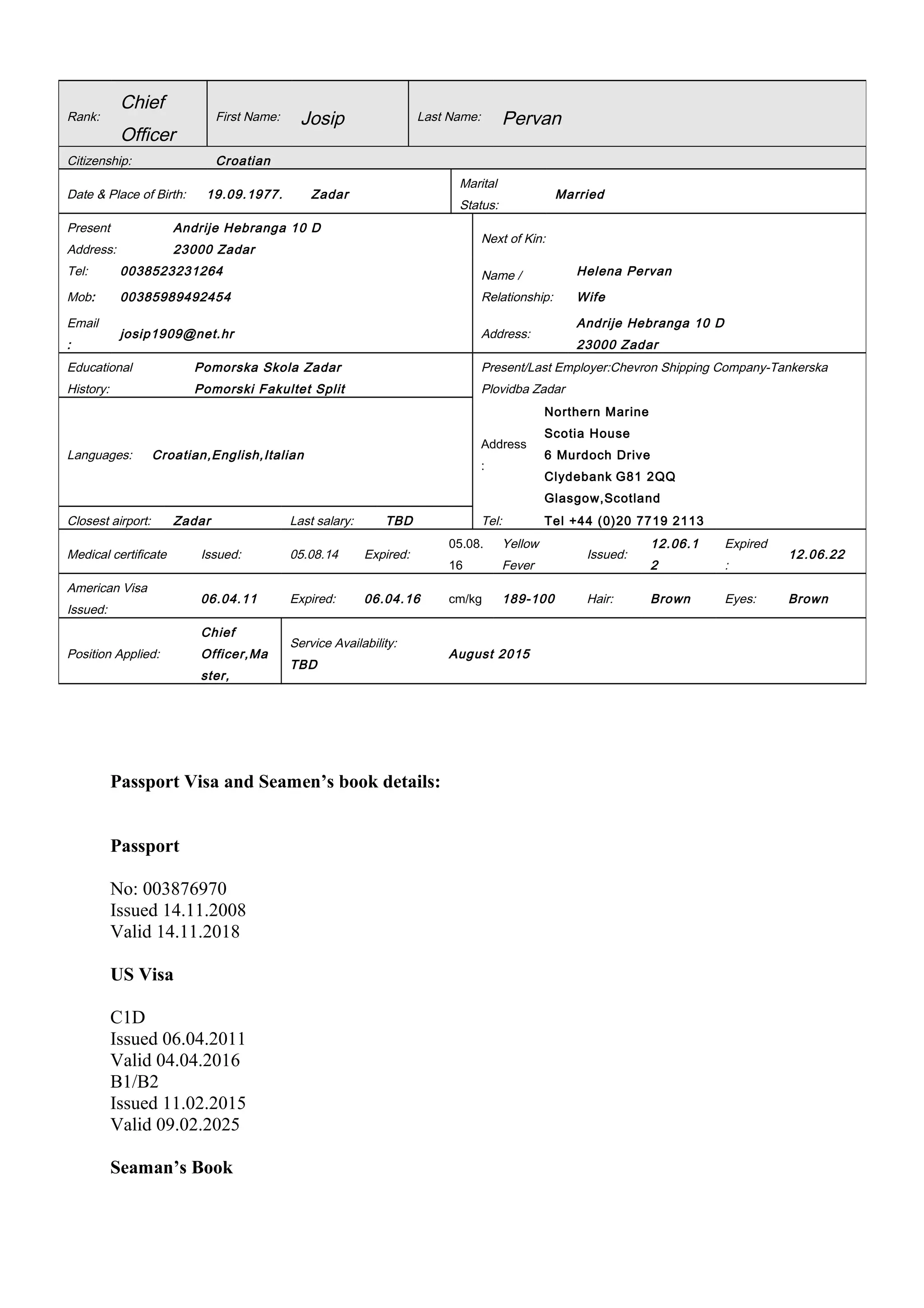 CV updated | DOC