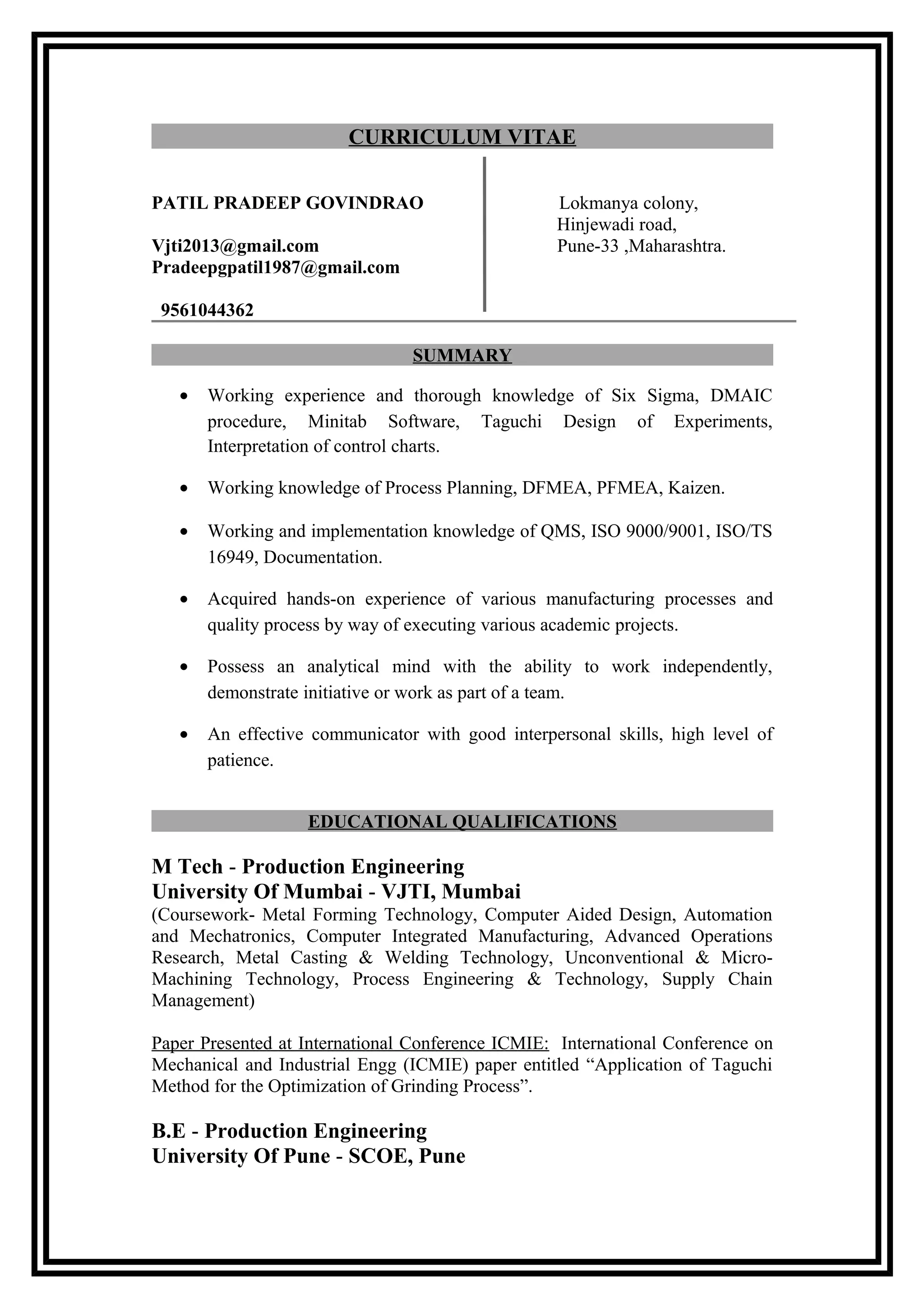 pradeep resume.DOC