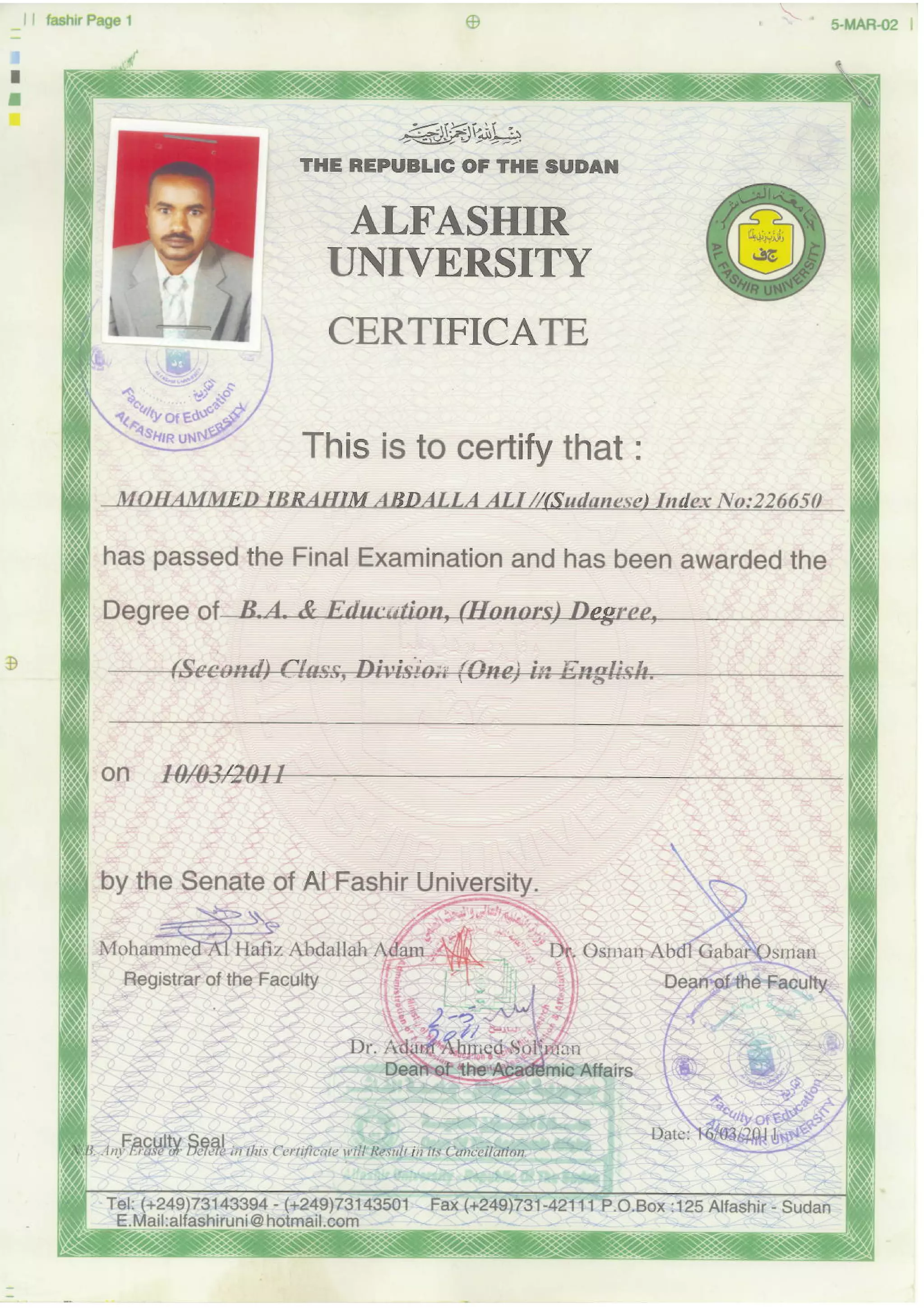 BA certificate | PDF