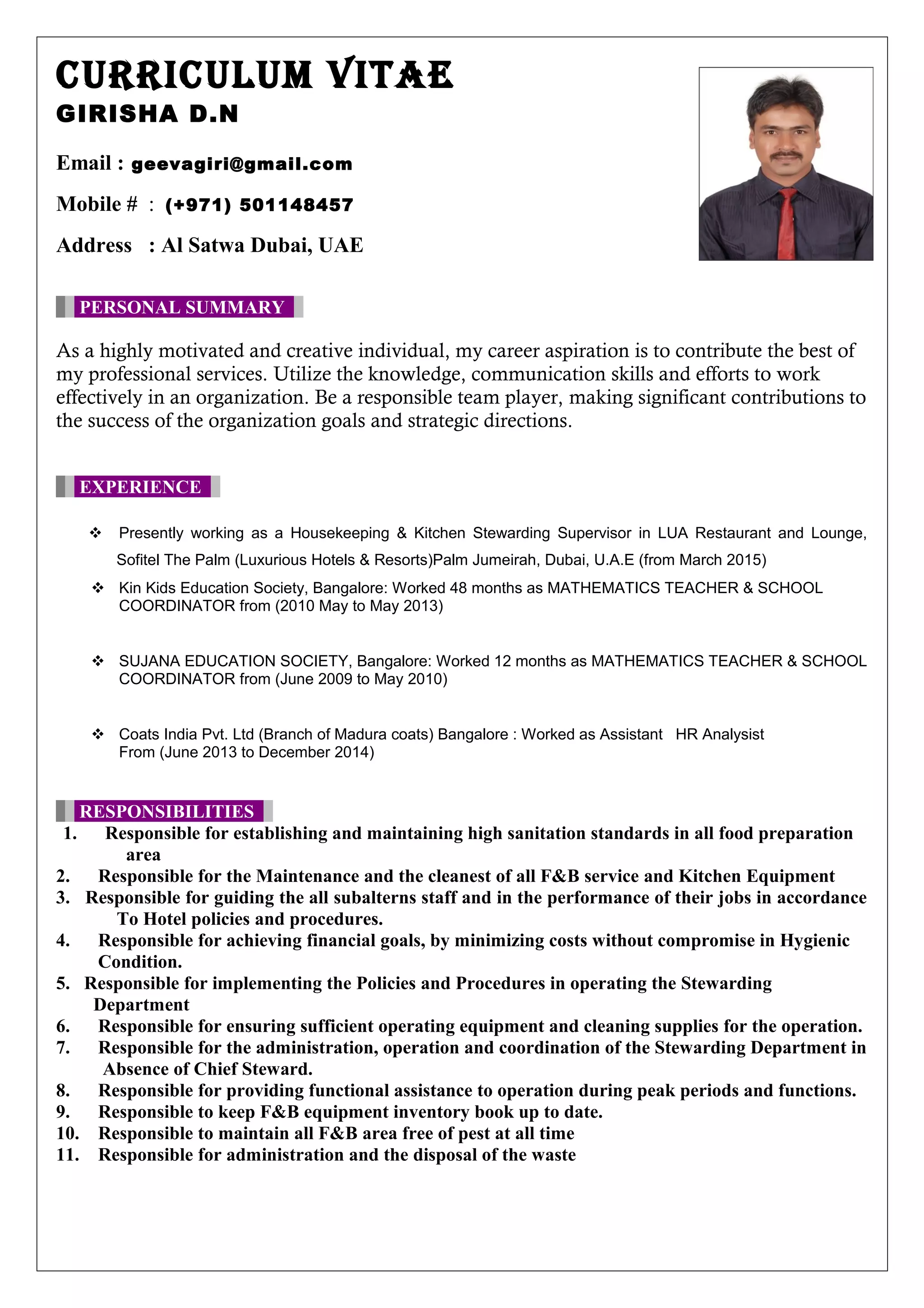 kitchen steward (1) | DOC