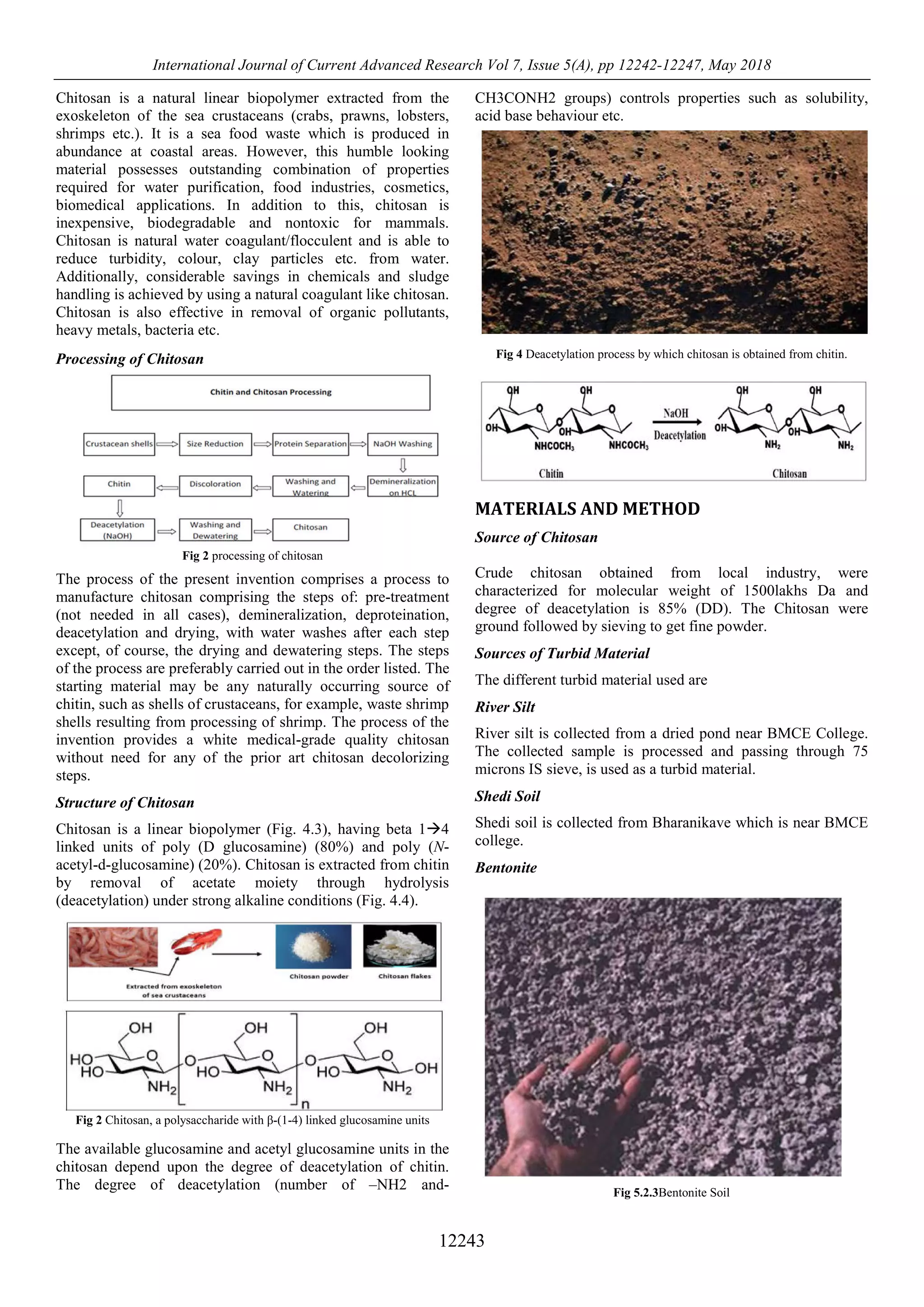 An Experimental Study on Chitosan for Water Treatment | PDF