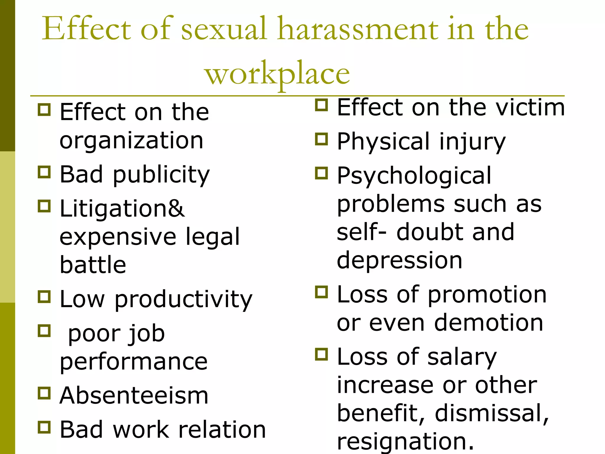 SEXUAL HARASSMENT AT WORKPLACE | PPT
