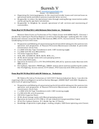 Suresh V Resume | DOCX | Civil Engineering Industry | Industries