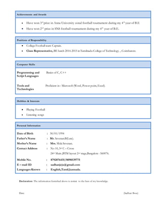 Sadhan Resume new | DOCX | Technology & Computing