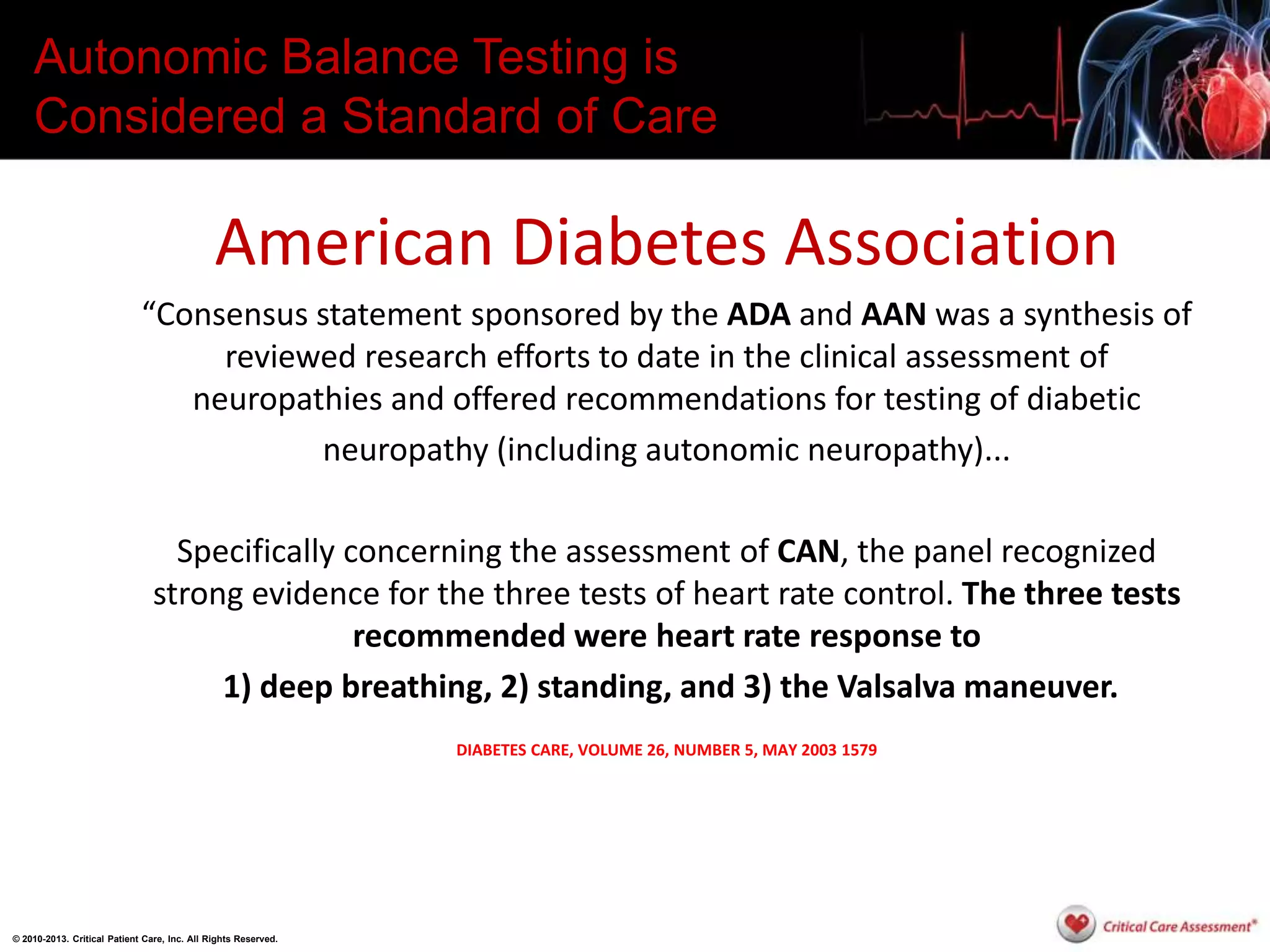Why Perform Non-Invasive ANS Testing? | PPTX | Diabetes | Diseases and ...