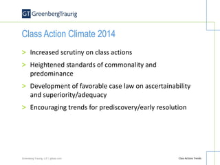 Class Actions Trends - An Overview of Recent Trends Involving Class ...