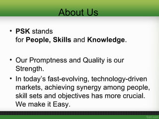 company profile - PSK Intro | PPT