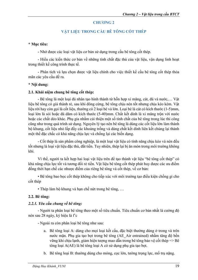 Bài giảng thiết kế cầu BTCT theo tiêu chuẩn mới TCVN 118232017 | PDF