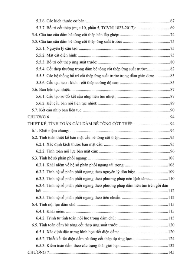 Bài giảng thiết kế cầu BTCT theo tiêu chuẩn mới TCVN 118232017 | PDF