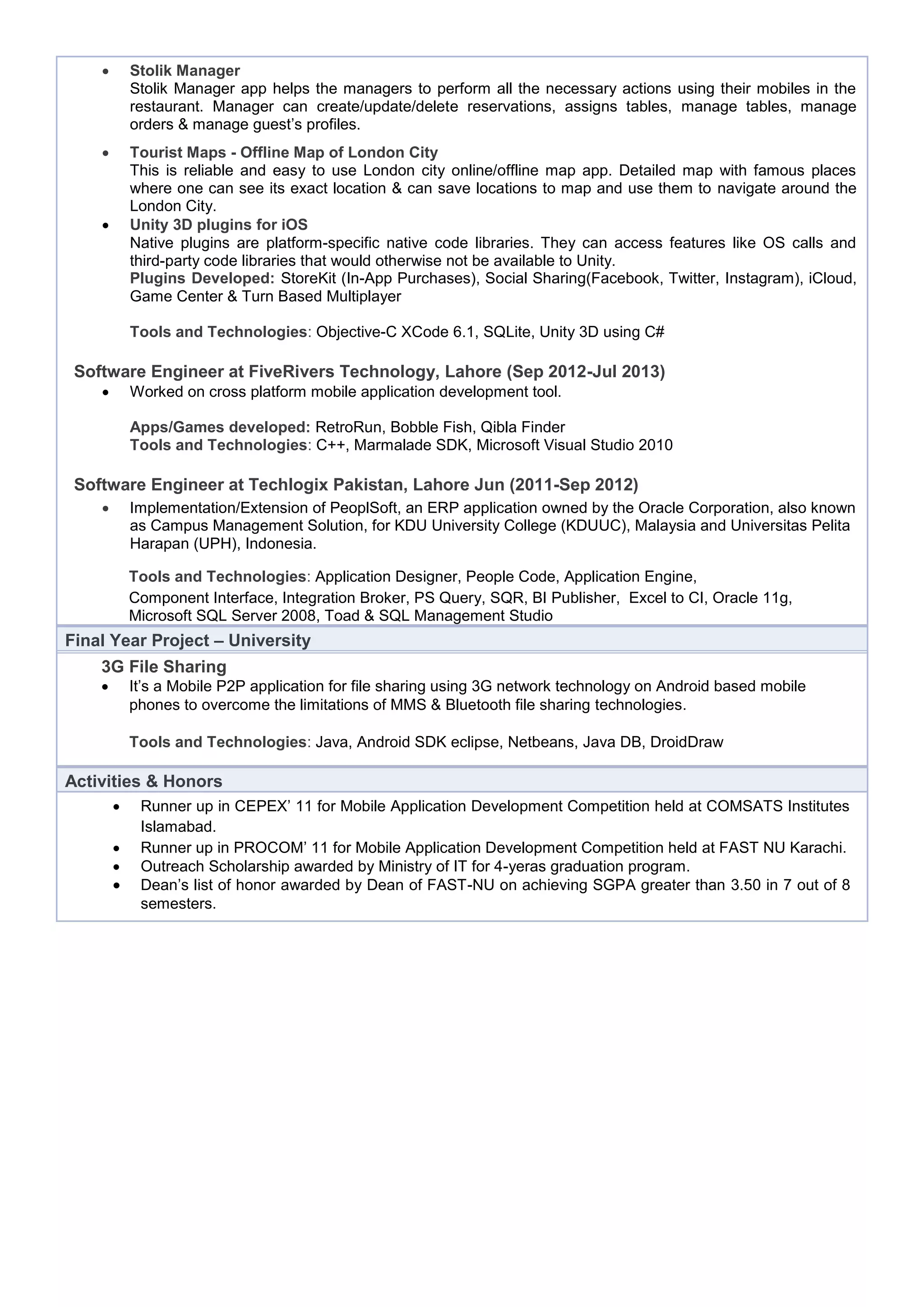 Muhammad Faheem Amjad Resume | PDF
