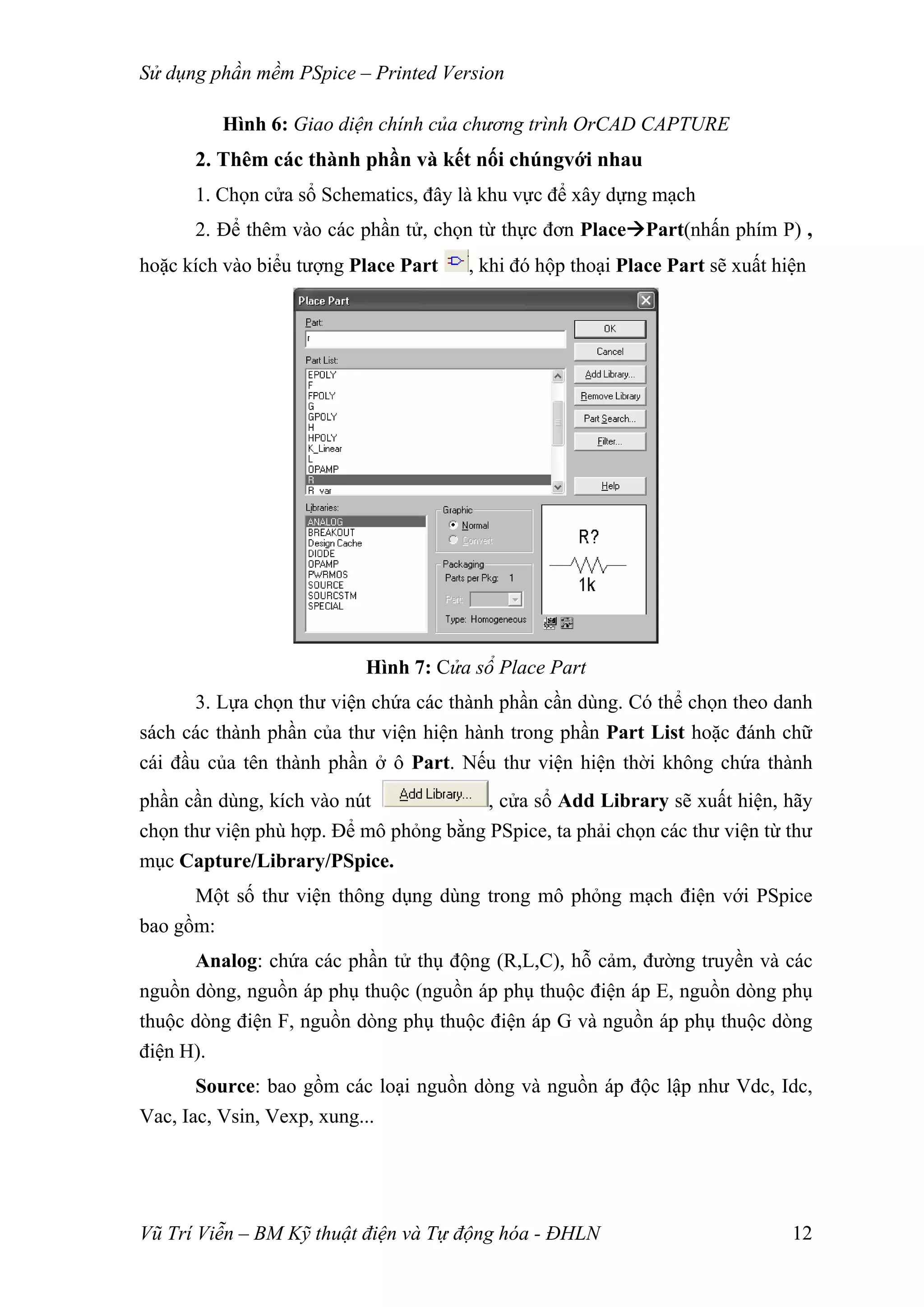 Huong dan su dung phan mem Pspice | PDF