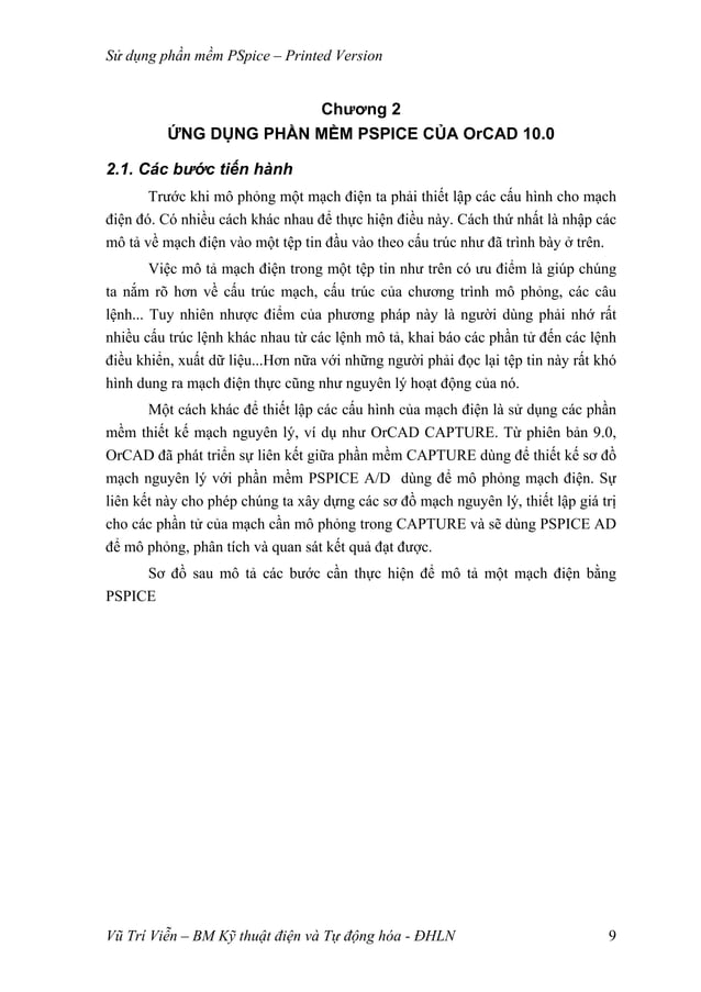 Huong dan su dung phan mem Pspice | PDF