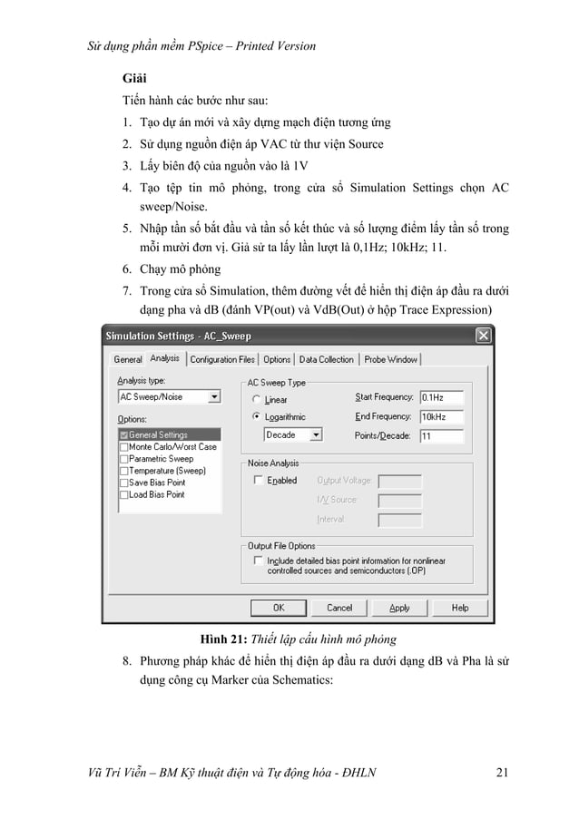 Huong dan su dung phan mem Pspice | PDF