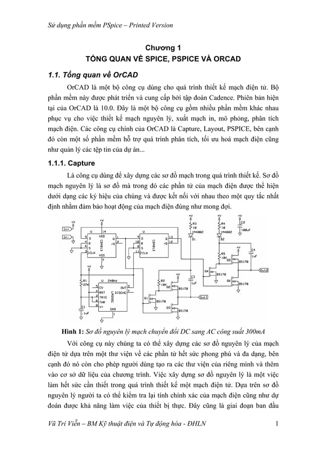 Huong dan su dung phan mem Pspice | PDF