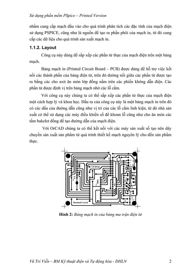 Huong dan su dung phan mem Pspice | PDF