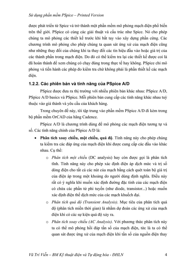 Huong dan su dung phan mem Pspice | PDF