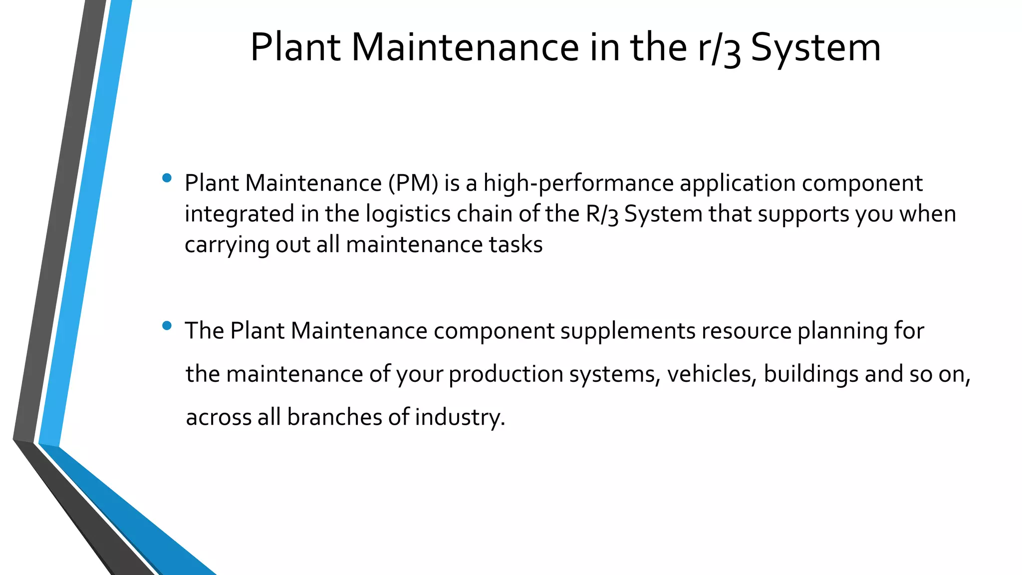 SAP PM Plant Maintenance Overview | PDF