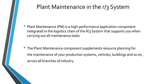 SAP PM Plant Maintenance Overview | PDF