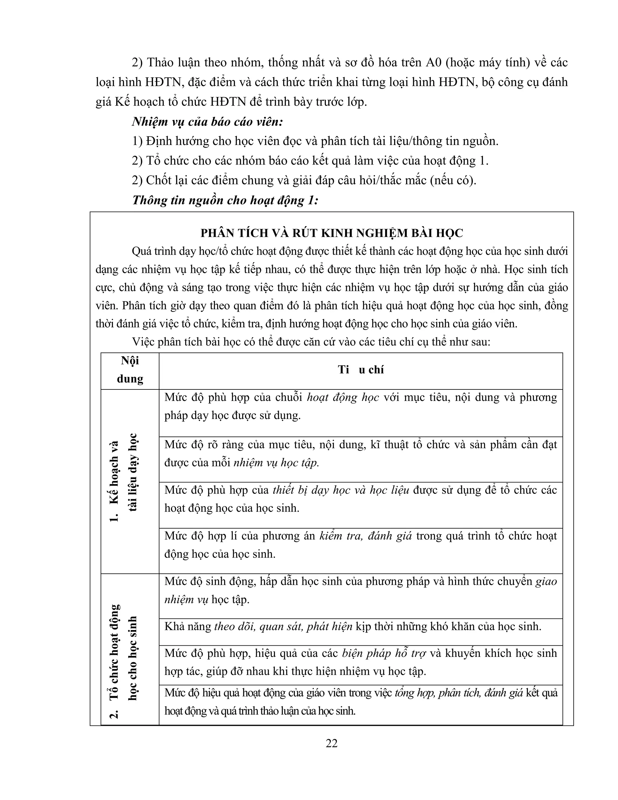 TÀI LIỆU TẬP HUẤN HƯỚNG DẪN THỰC HIỆN CHƯƠNG TRÌNH HOẠT ĐỘNG TRẢI NGHIỆM VÀ HOẠT ĐỘNG TRẢI ...