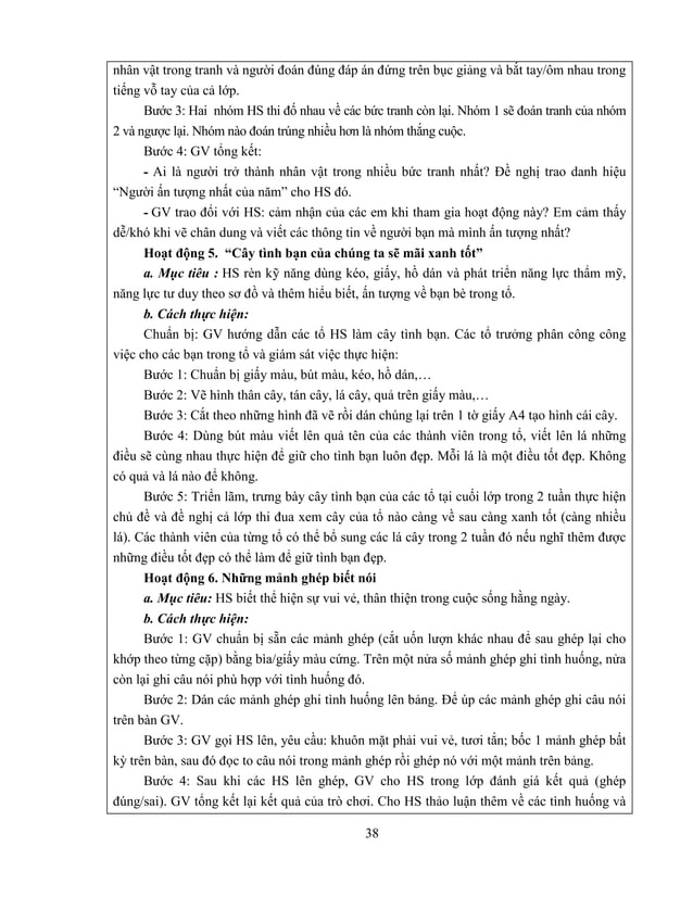 TÀI LIỆU TẬP HUẤN HƯỚNG DẪN THỰC HIỆN CHƯƠNG TRÌNH HOẠT ĐỘNG TRẢI NGHIỆM VÀ HOẠT ĐỘNG TRẢI ...