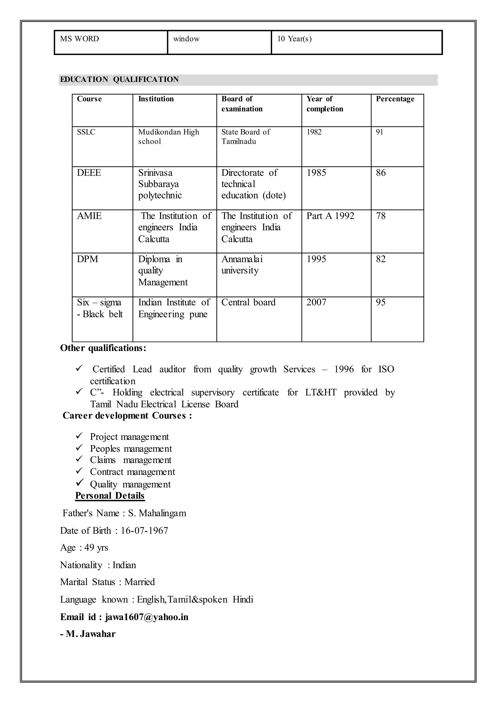 10. Jawahar CV latest on 10.06.2016 | Civil Engineering Industry ...