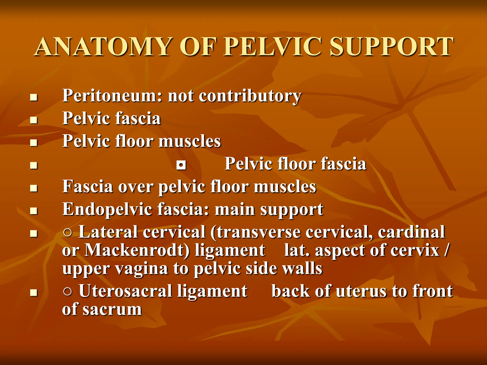 Uterovaginal Prolapse Pelvic Organ Prolapse Ppt