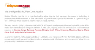 Brighter Monday U_Company Profile 2016 | PPT